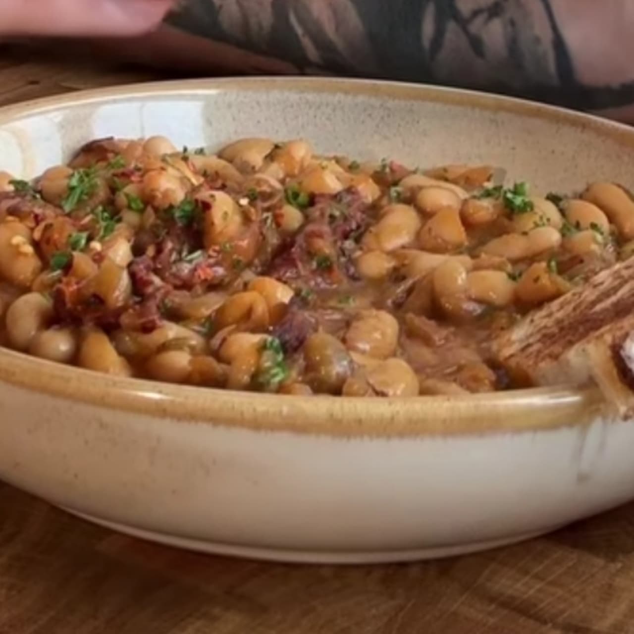 Caramelized Onion & Sundried Tomato Beans