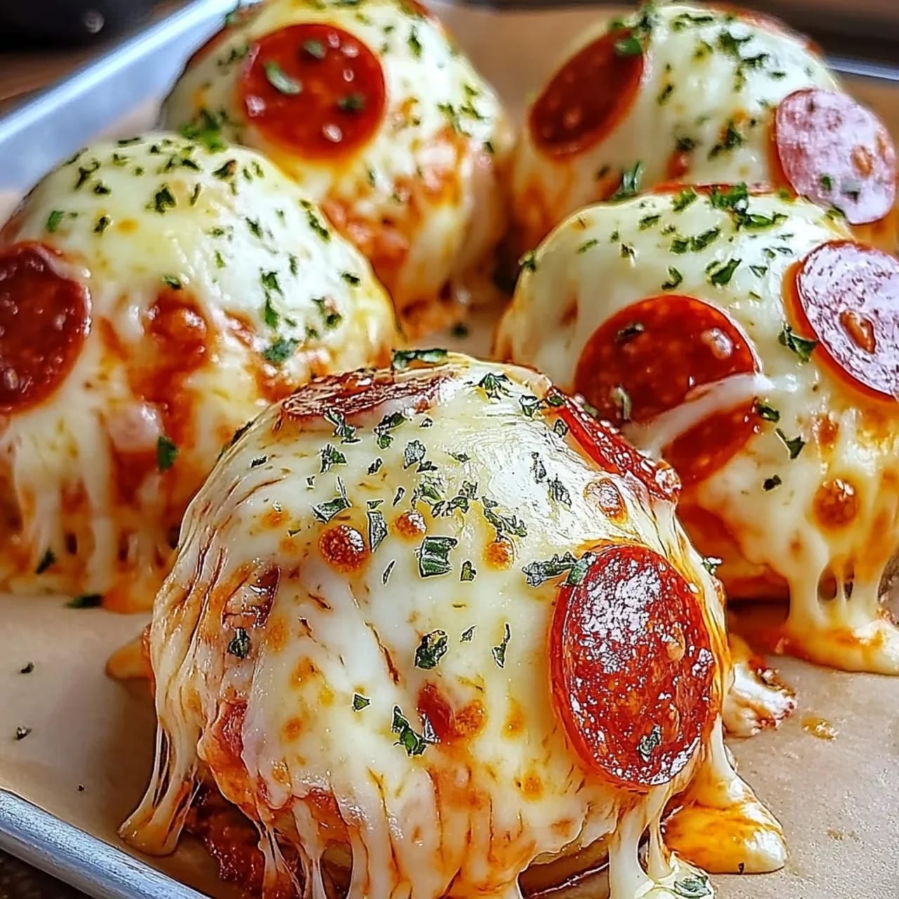 Cheesy Pepperoni Pizza Bombs Recipe