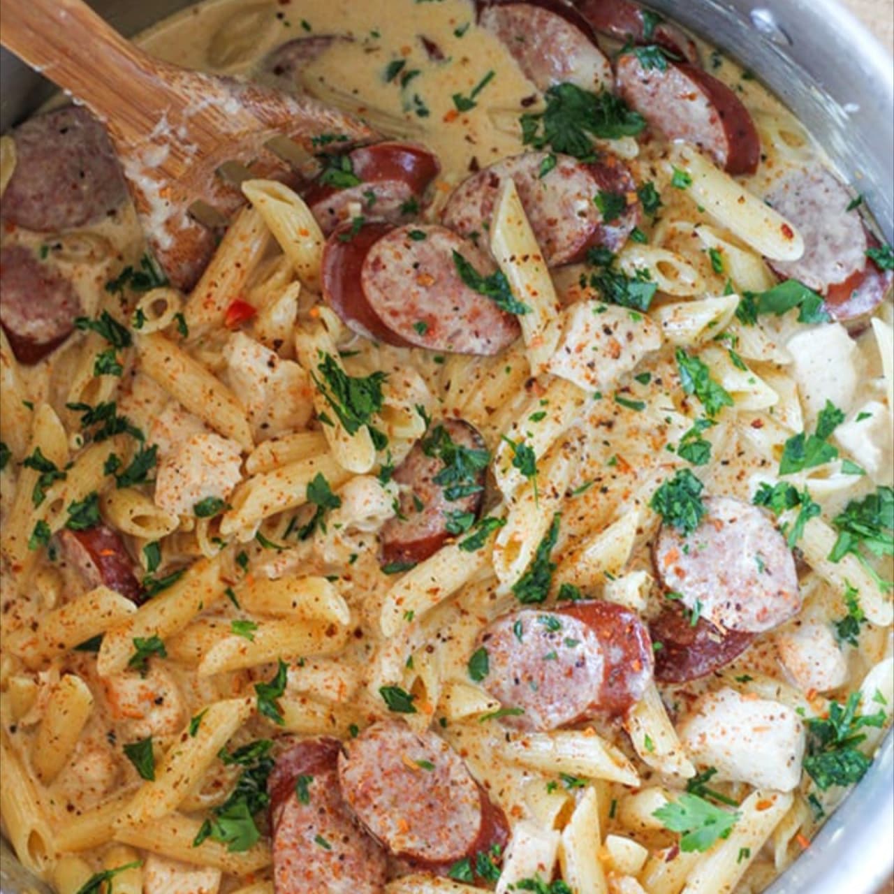 Chicken & Sausage Cajun Pasta
