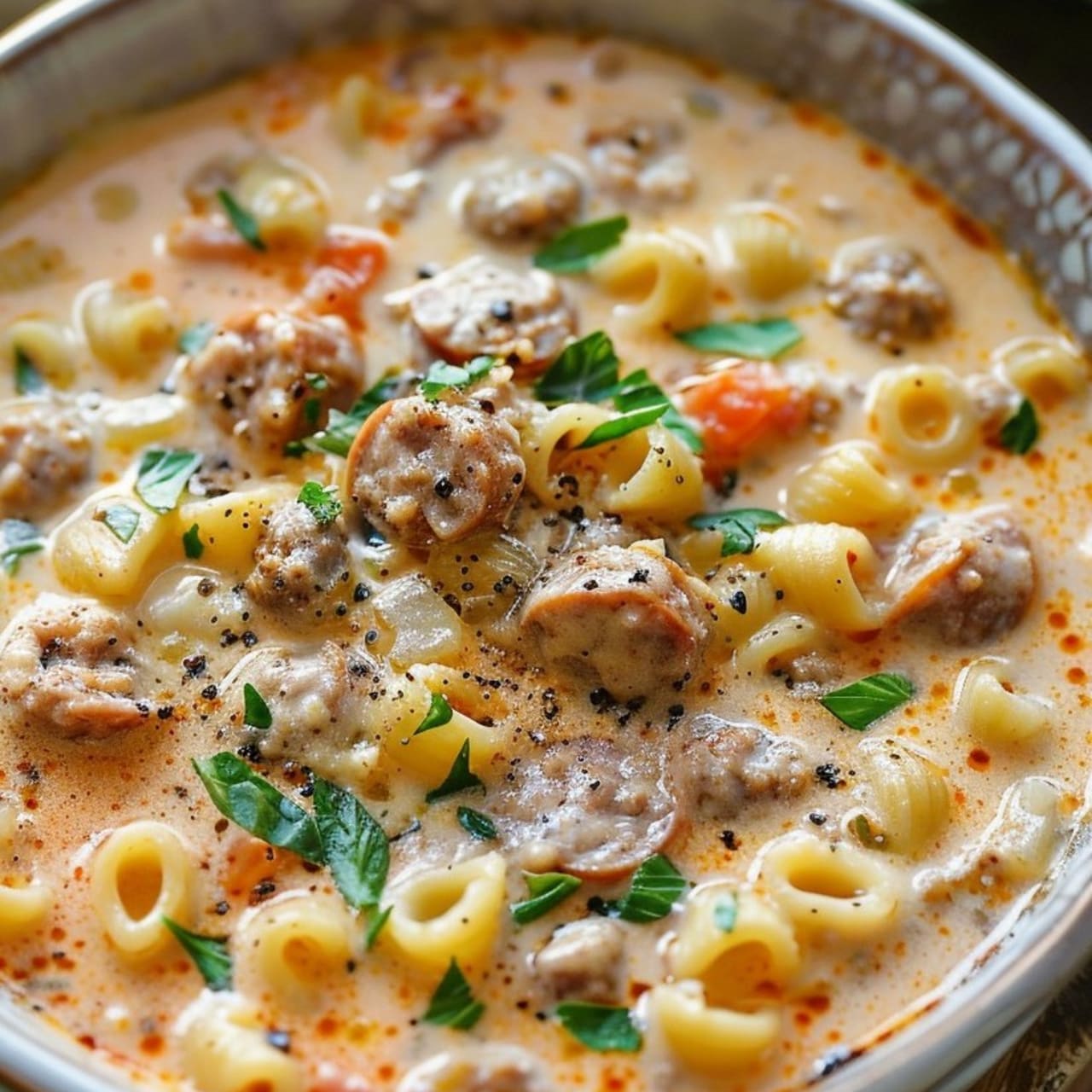CREAMY PARMESAN ITALIAN SAUSAGE SOUP