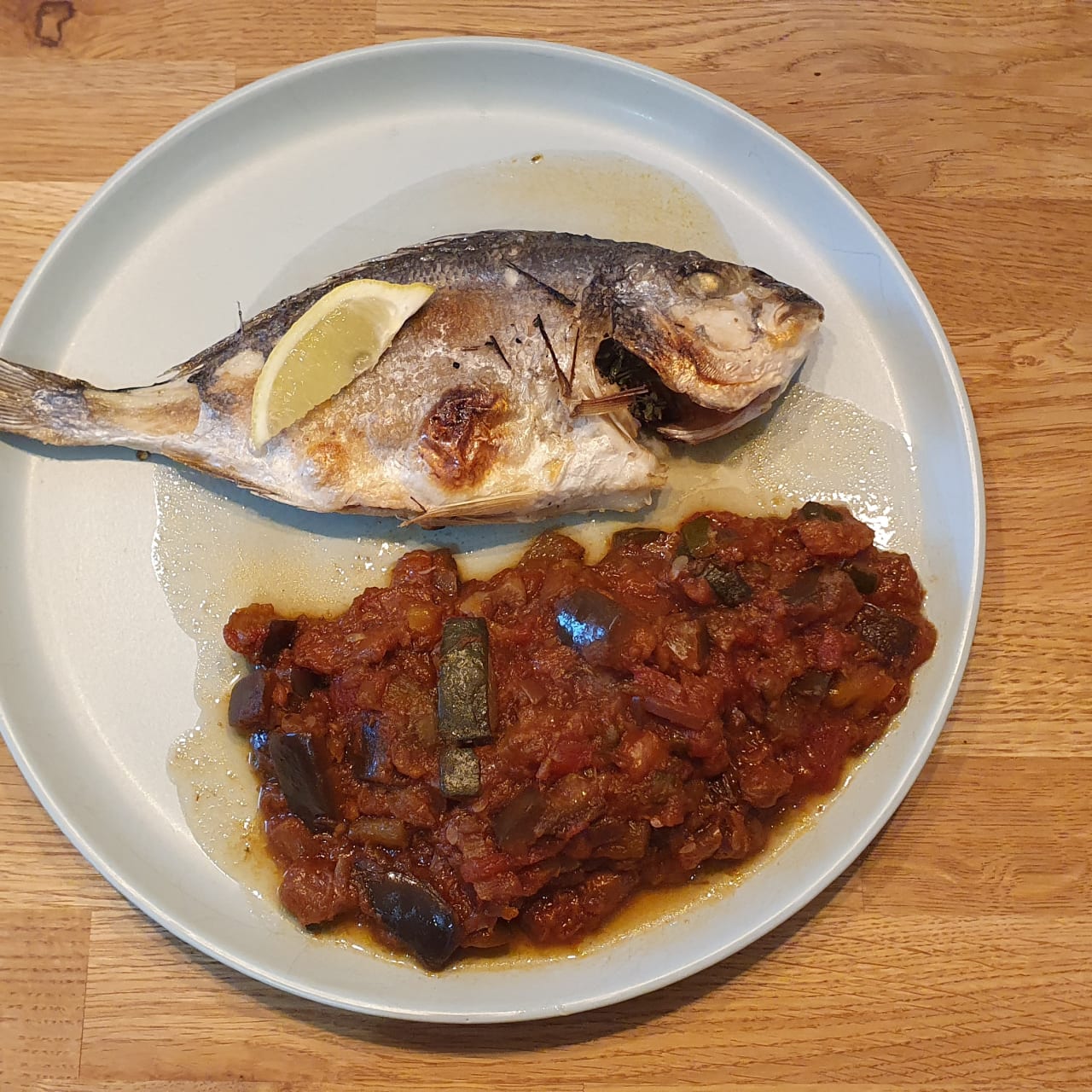 Dorade Royale with Slow Cooker Ratatouille