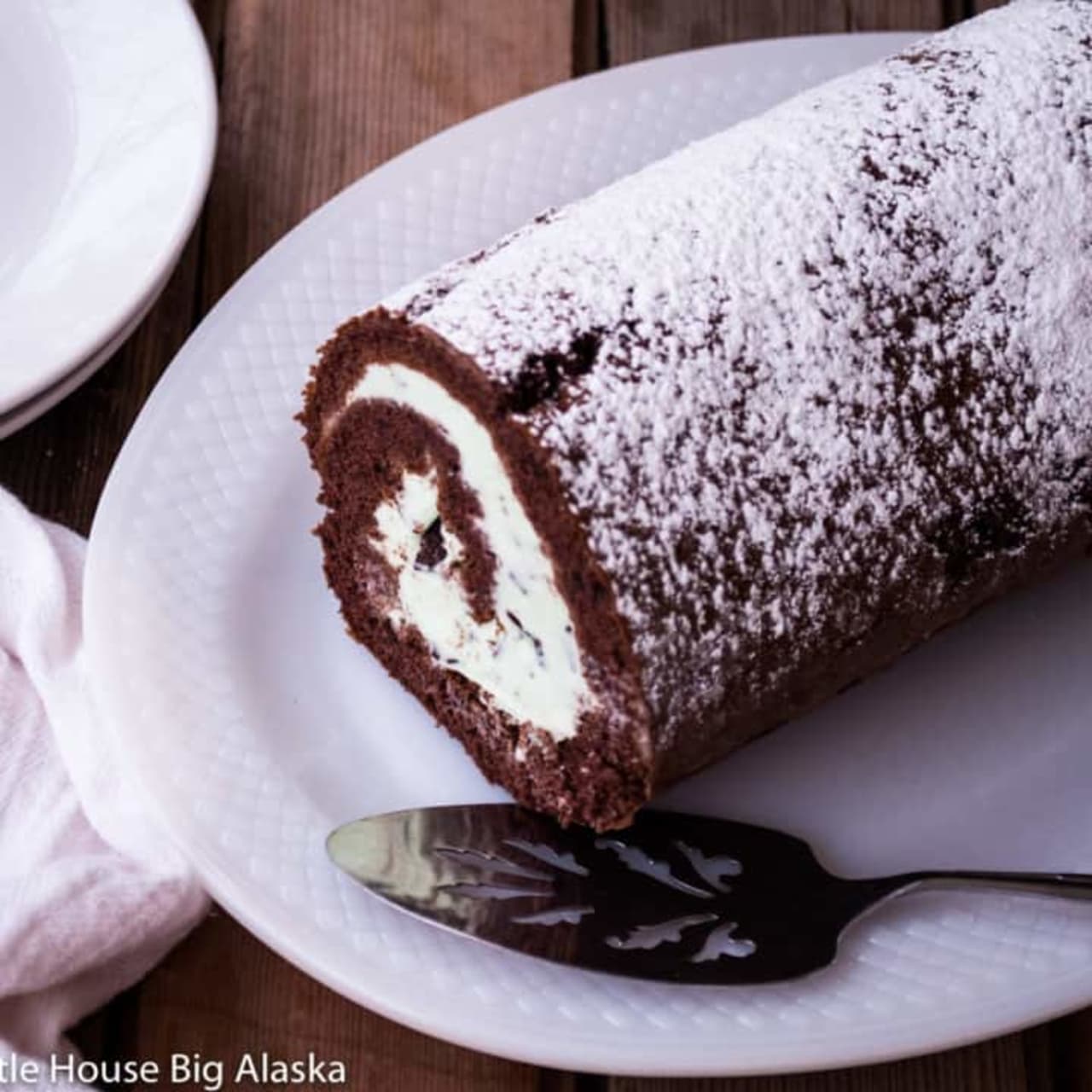 Grandma Z's Lincoln Log Ice Cream Cake Roll