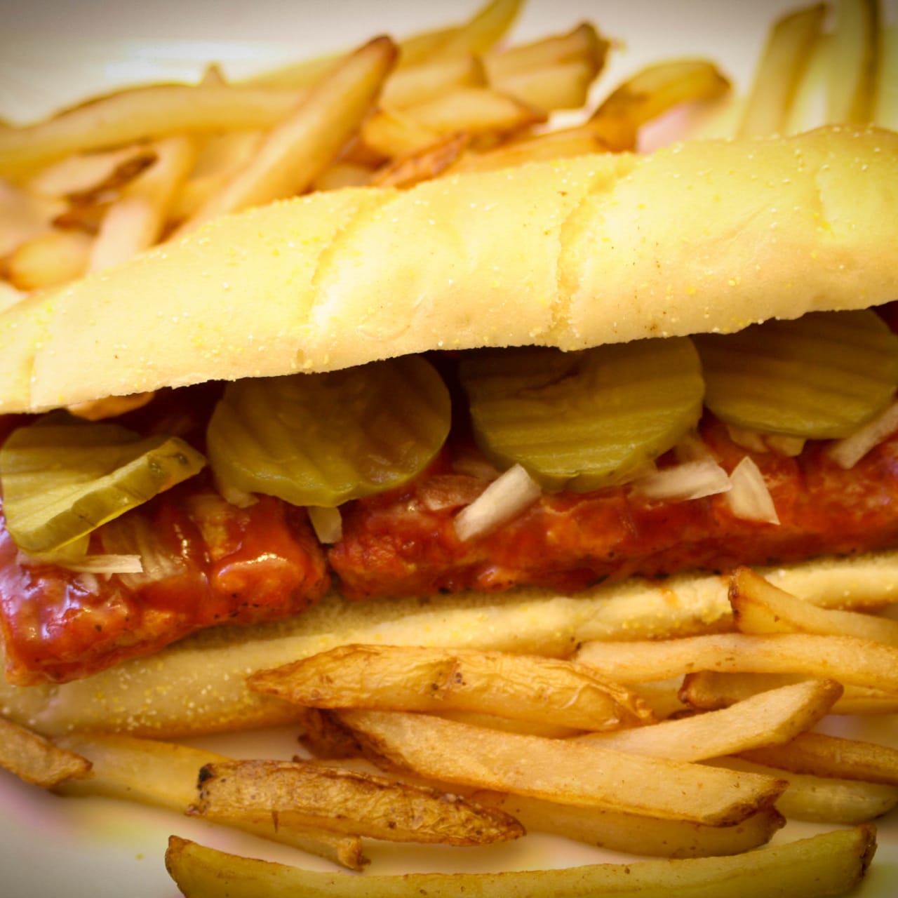 Homemade McRib Sandwich