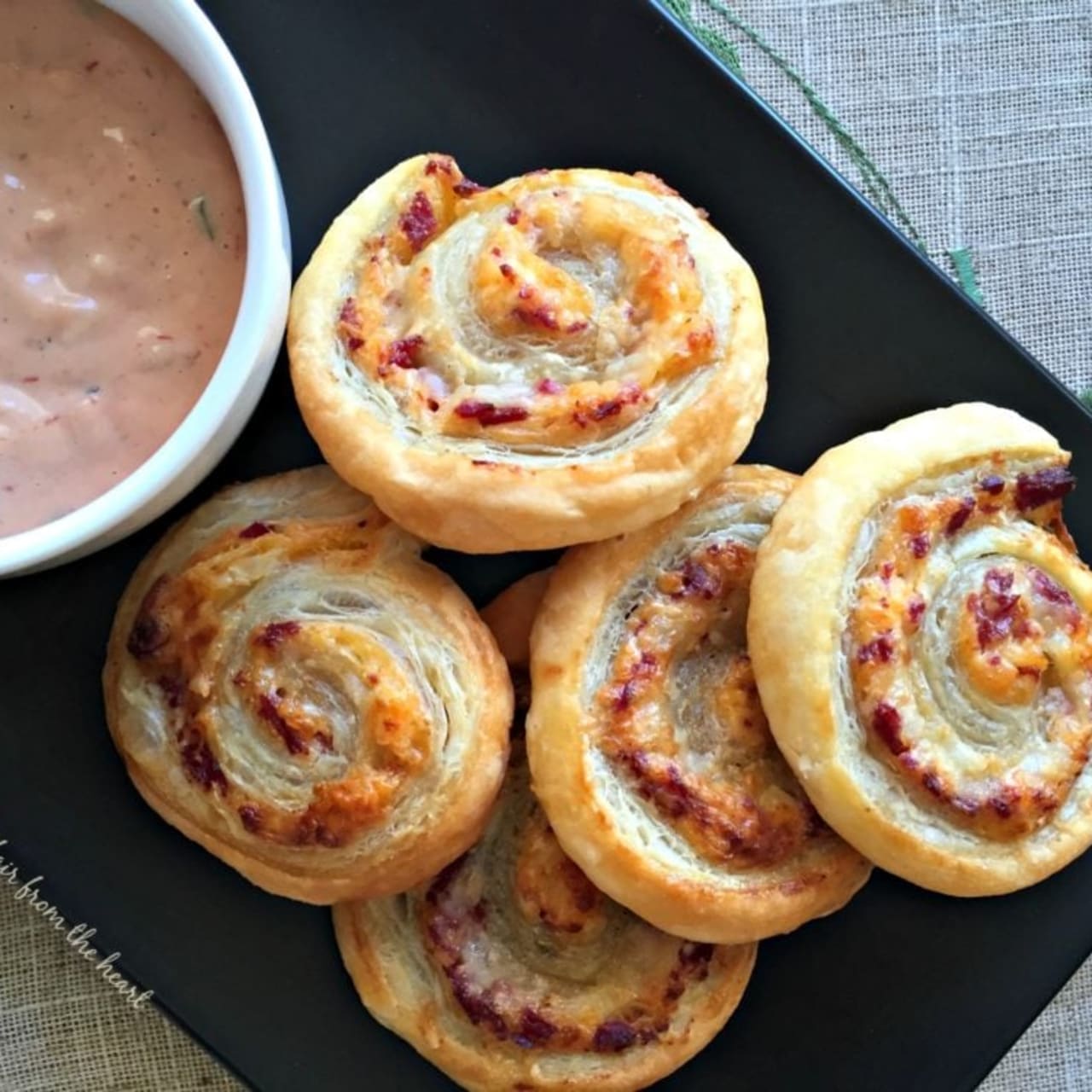 Puff Pastry Reuben Pinwheels