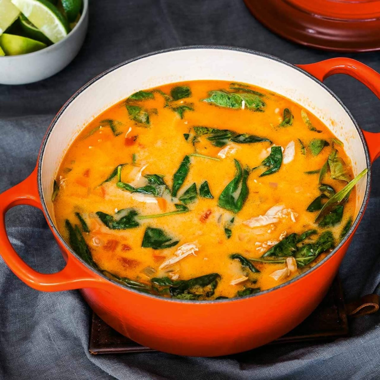 Red curry chicken soup