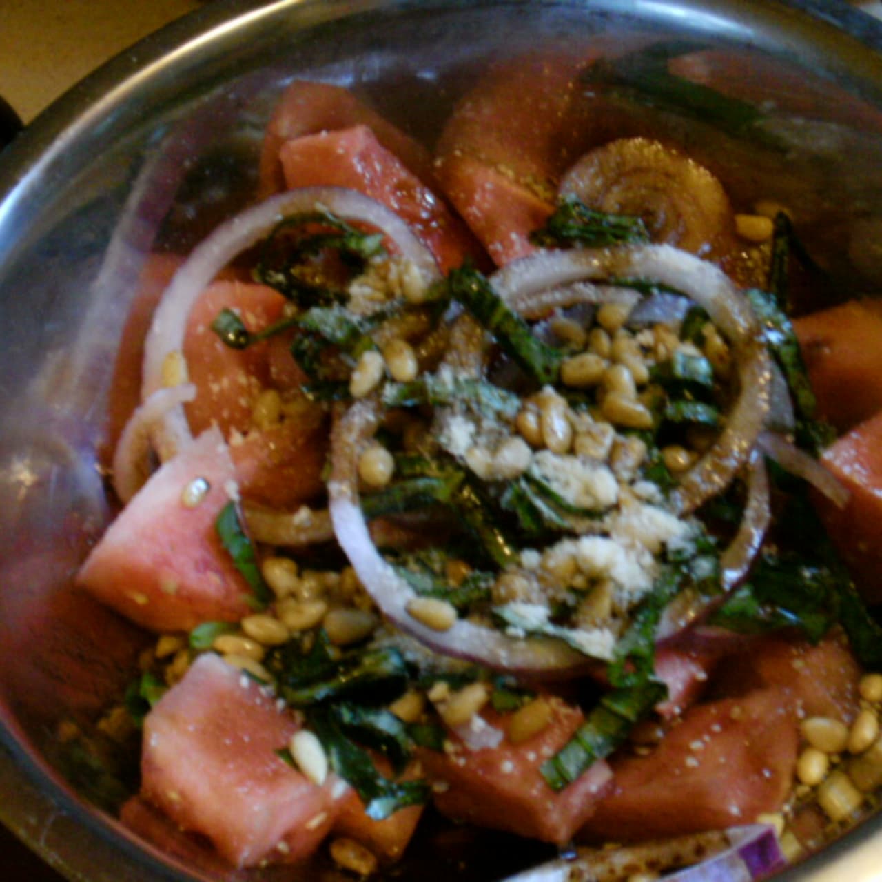 Savory Watermelon Basil Salad