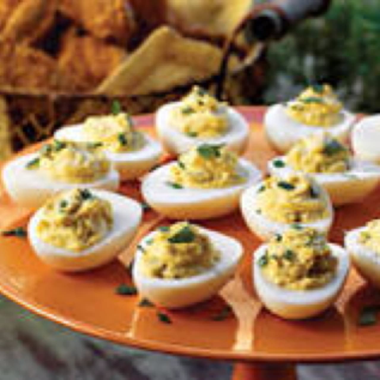Scallion Stuffed Eggs