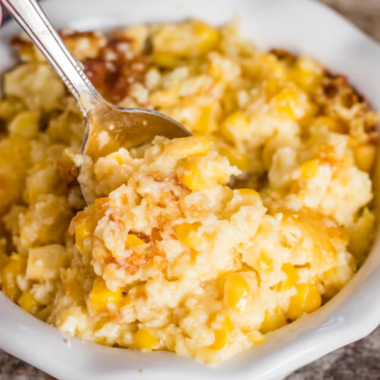 White Shoepeg Corn Pudding