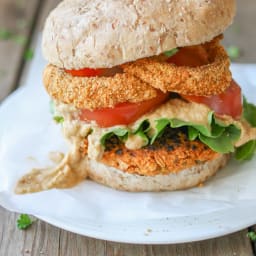 Buffalo Chickpea Burgers