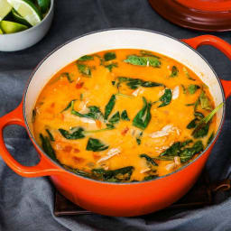 Red curry chicken soup