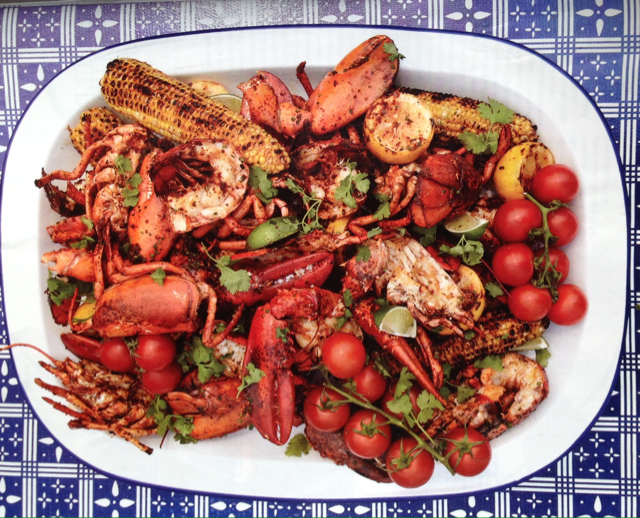 Grilled lobster and corn on the cob with sun dried chile butter - BigOven