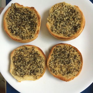 Garlic bread using those leftover hamburger buns