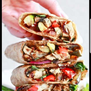 Grilled Chicken Veggie Wraps