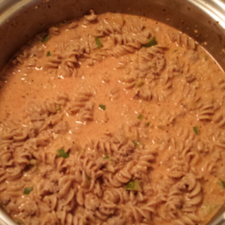 Ground Turkey Paprikash and Macaroni
