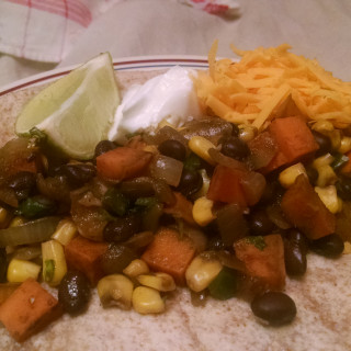 Sweet Potato, Corn & Black Bean Hash