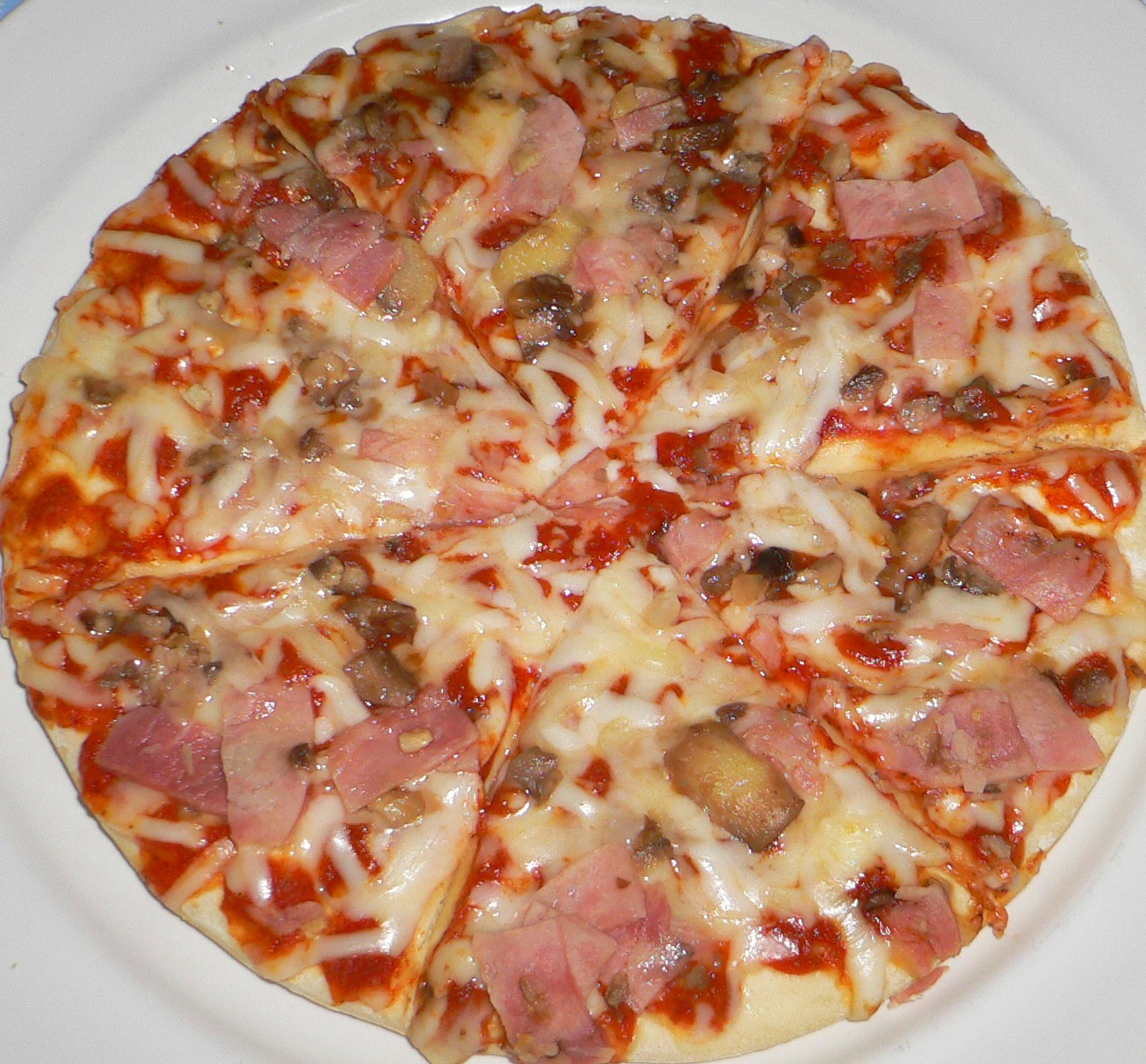 Homemade frozen pizza