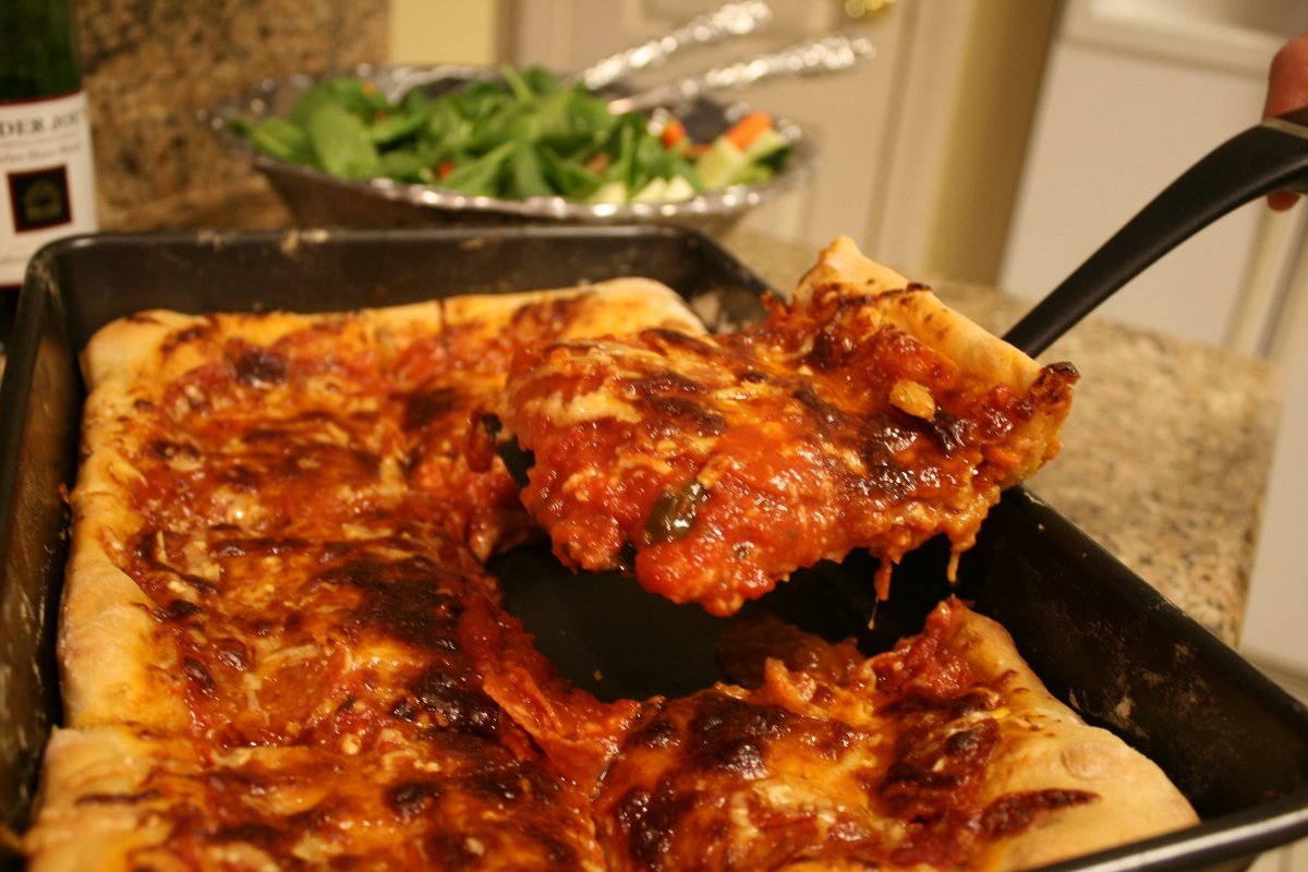 Pepperoni Deep-dish Pizza - BigOven