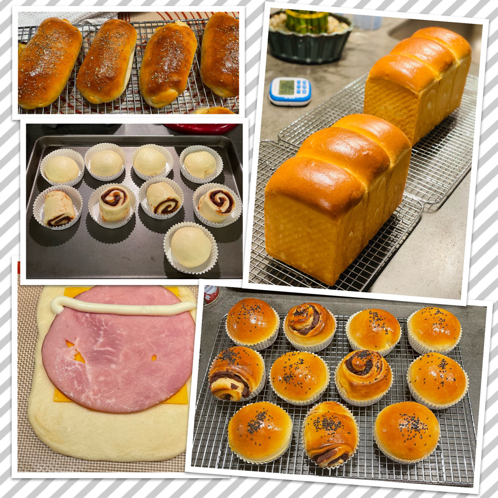 Pull Apart Milk Bread Shokupan - 2 x 450g long loaf pans