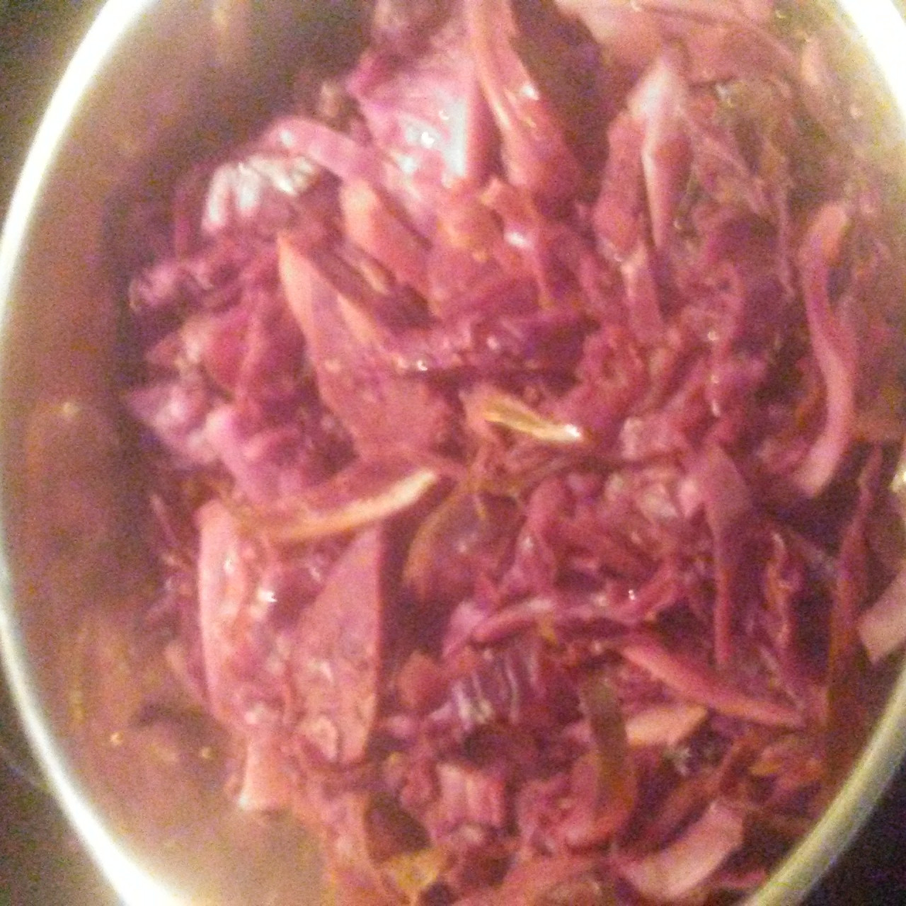 Braised Red Cabbage with Red Onion and Apples