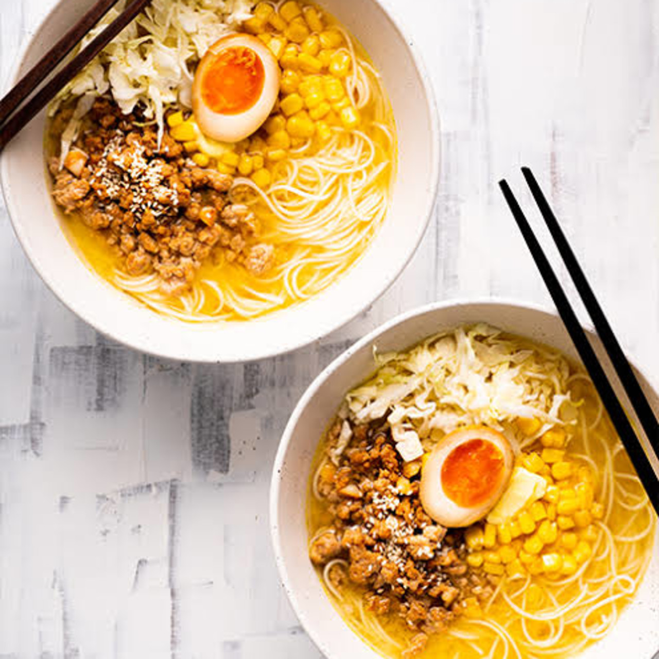 Buttered Corn and Mince Ramen