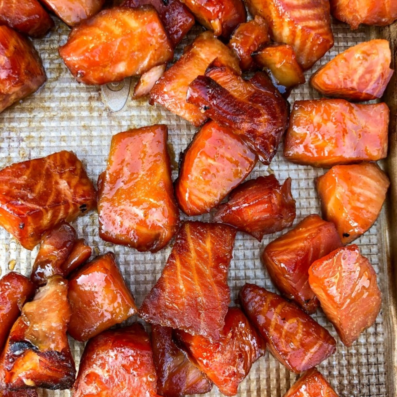 Candied Smoked Salmon Bites