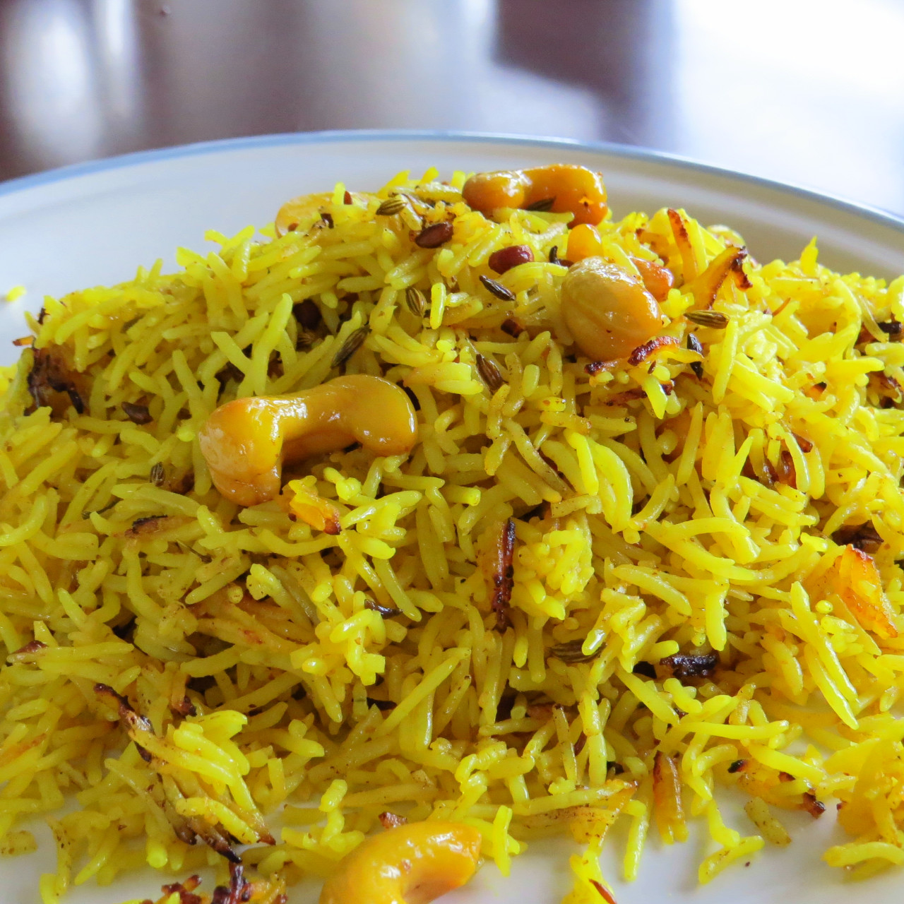 Cashew pulao (rice)