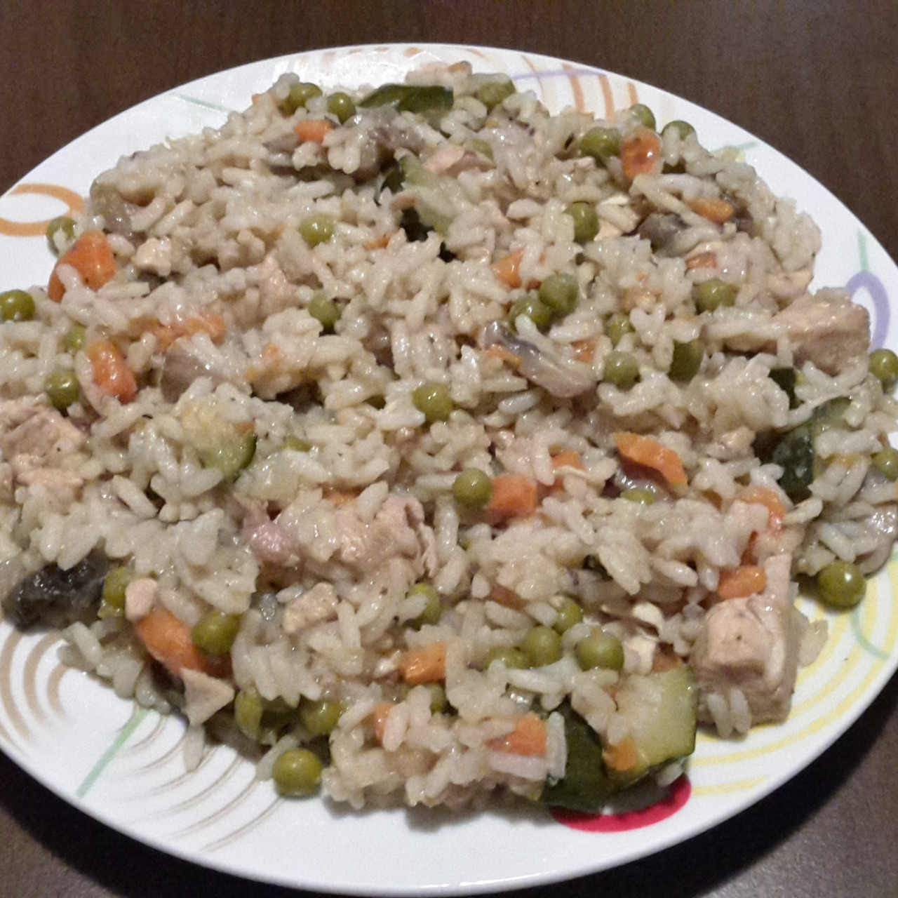 Chicken risotto with vegetables