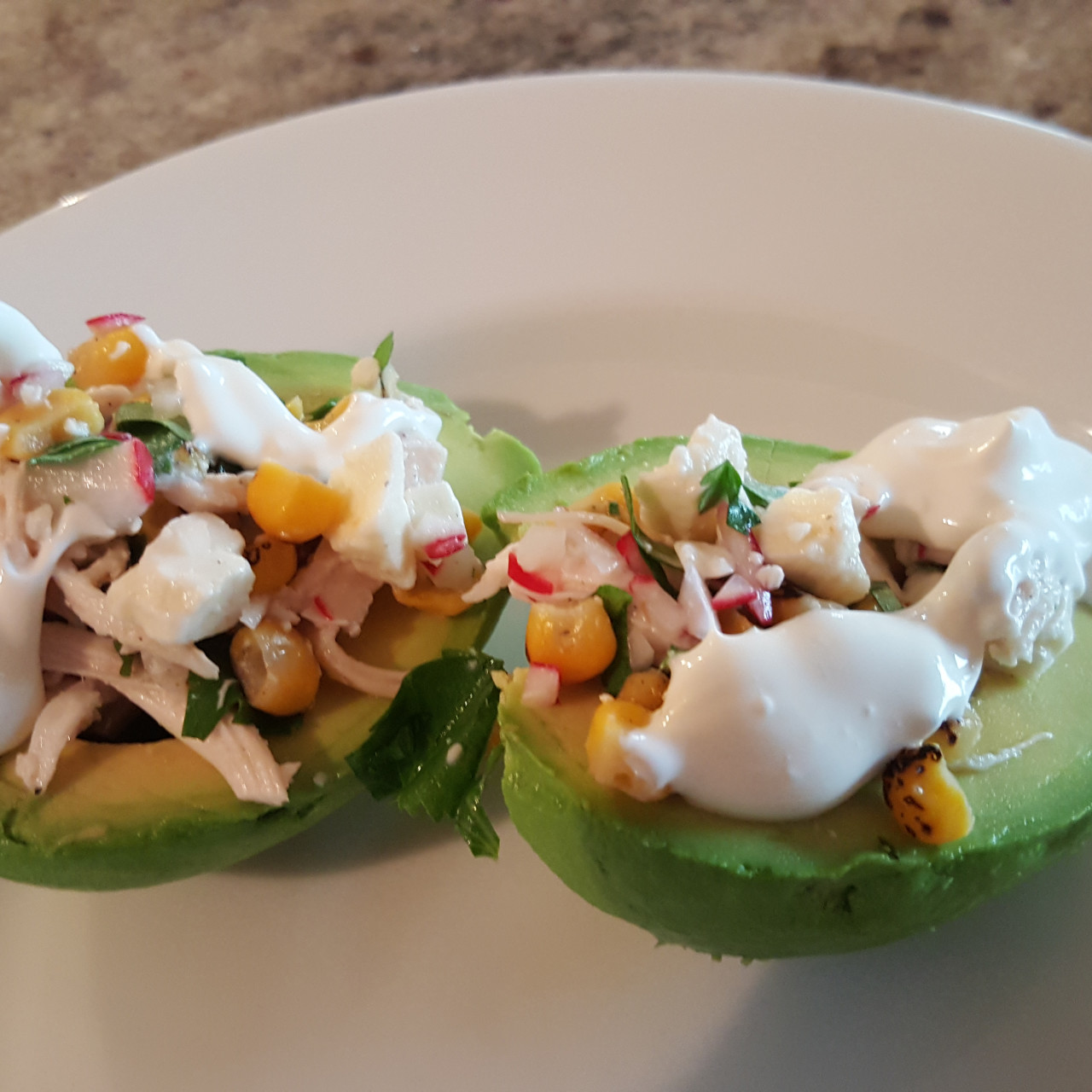 Chicken Stuffed Avocados