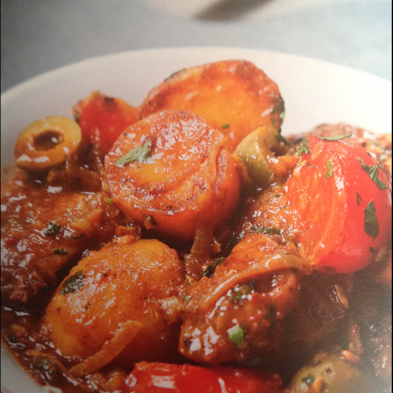 Chicken tagine n with preserved lemons