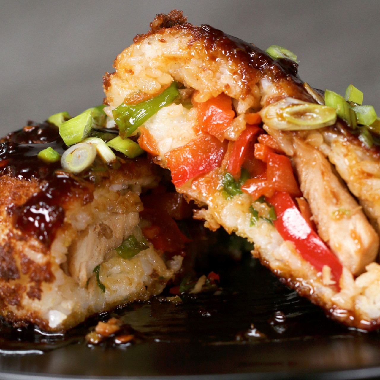 Crispy Chicken Teriyaki Rice Balls