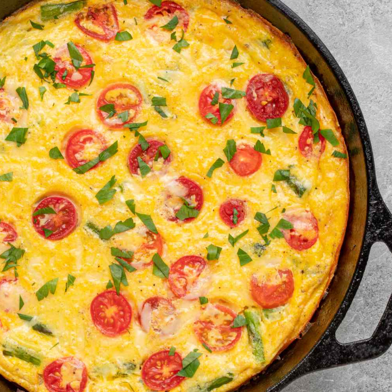 Garlic Tomato Breakfast Frittata