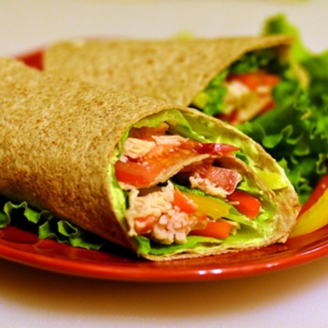 Good for You Chicken Wraps with Cool Avocado Dressing