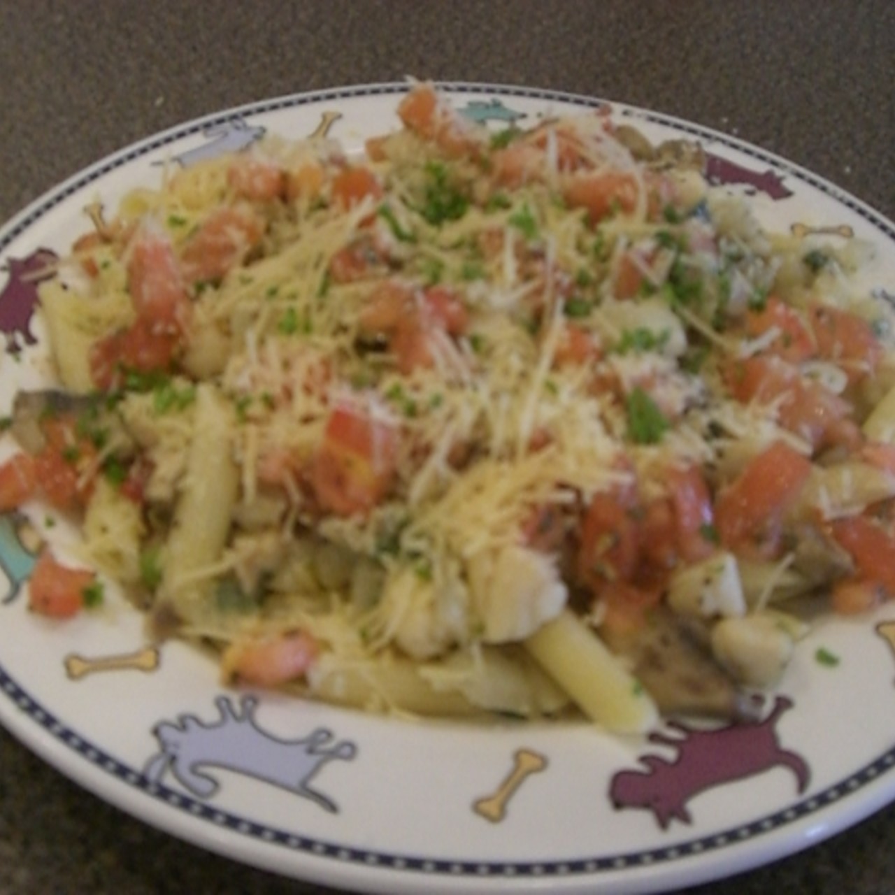 Healthy Scallops Penne Rigate