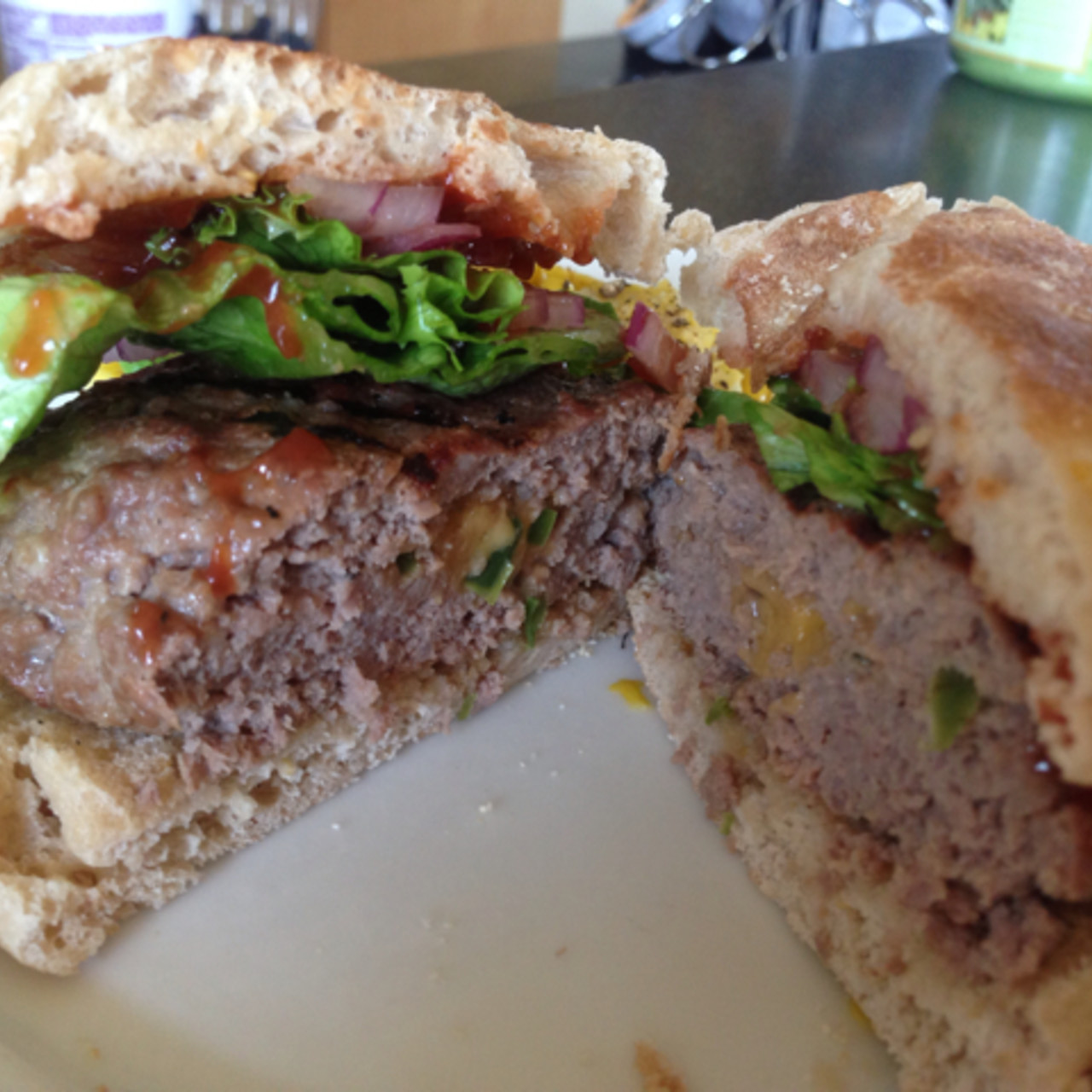 Jalapeno Cheddar Stuffed Burgers