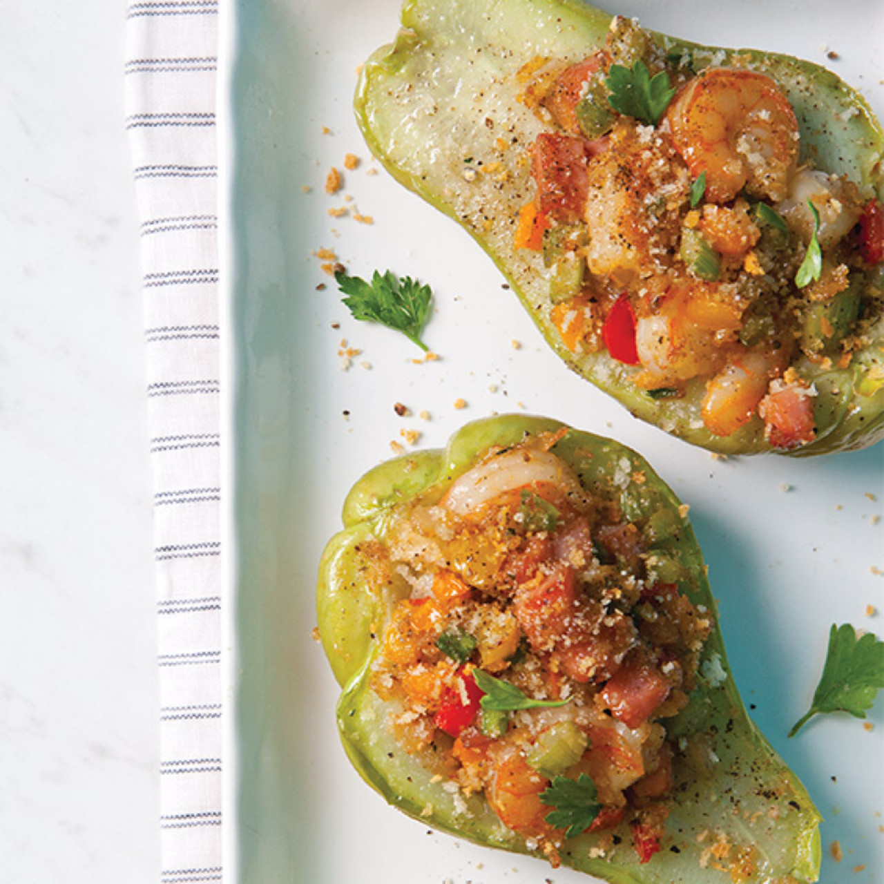 Louisiana Shrimp-Stuffed Mirliton