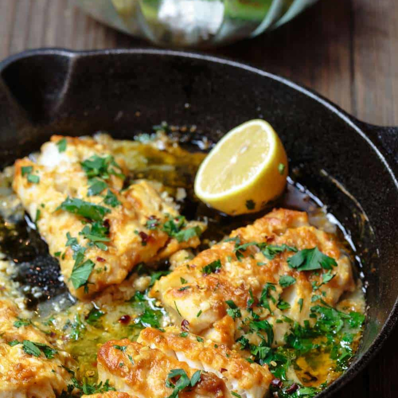 Mediterranean baked cod recipe with lemon and garlic