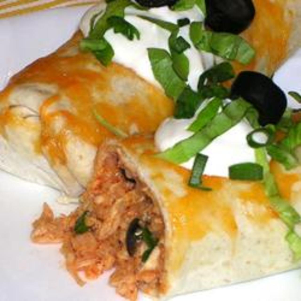 Picante Chicken Rice Burritos