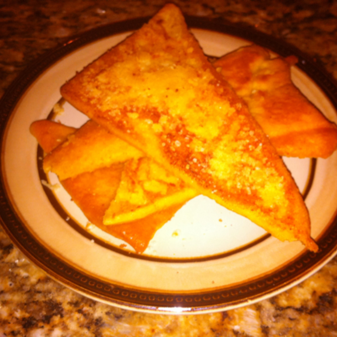 Quick Italian Style Garlic Parmesan Flat Bread