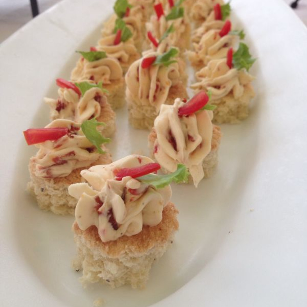 Tomato cheese petit fours