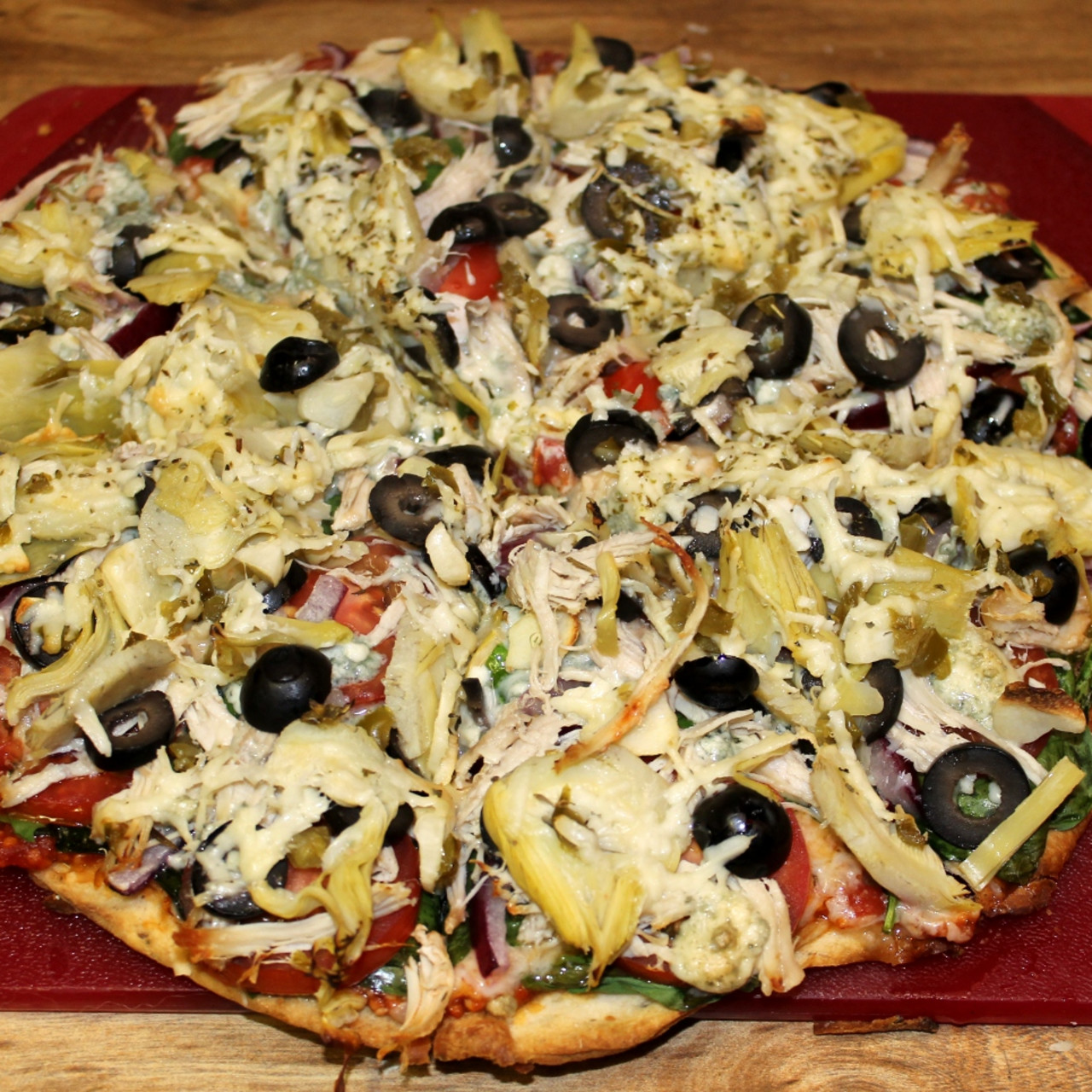 Turkey Blue Cheese Pizza