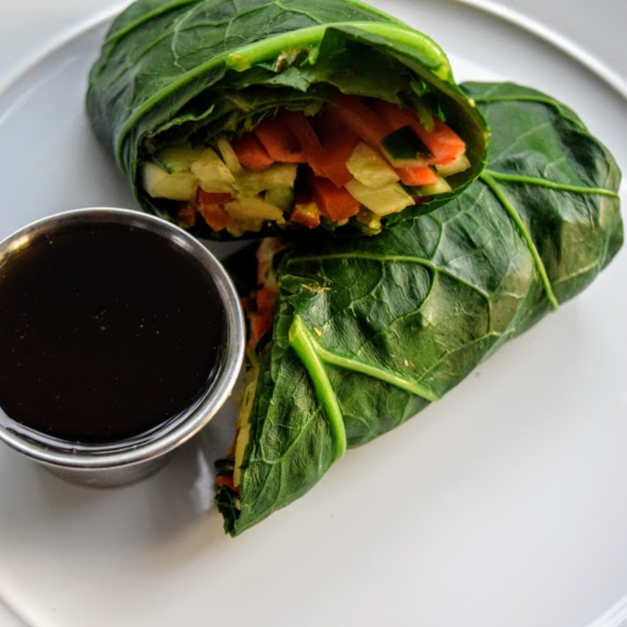 Veggie Spring Rolls in Collard Greens