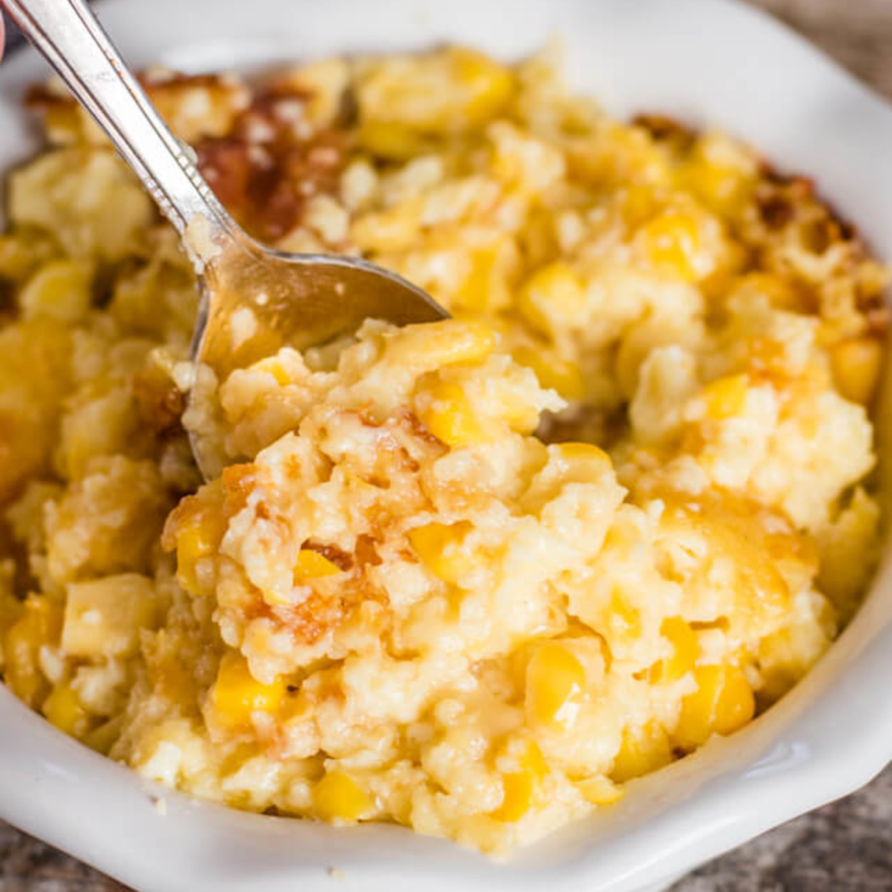 White Shoepeg Corn Pudding