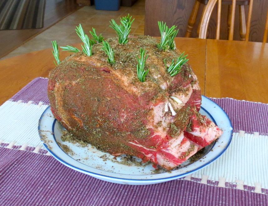 Prime Rib with Garlic and Rosemary