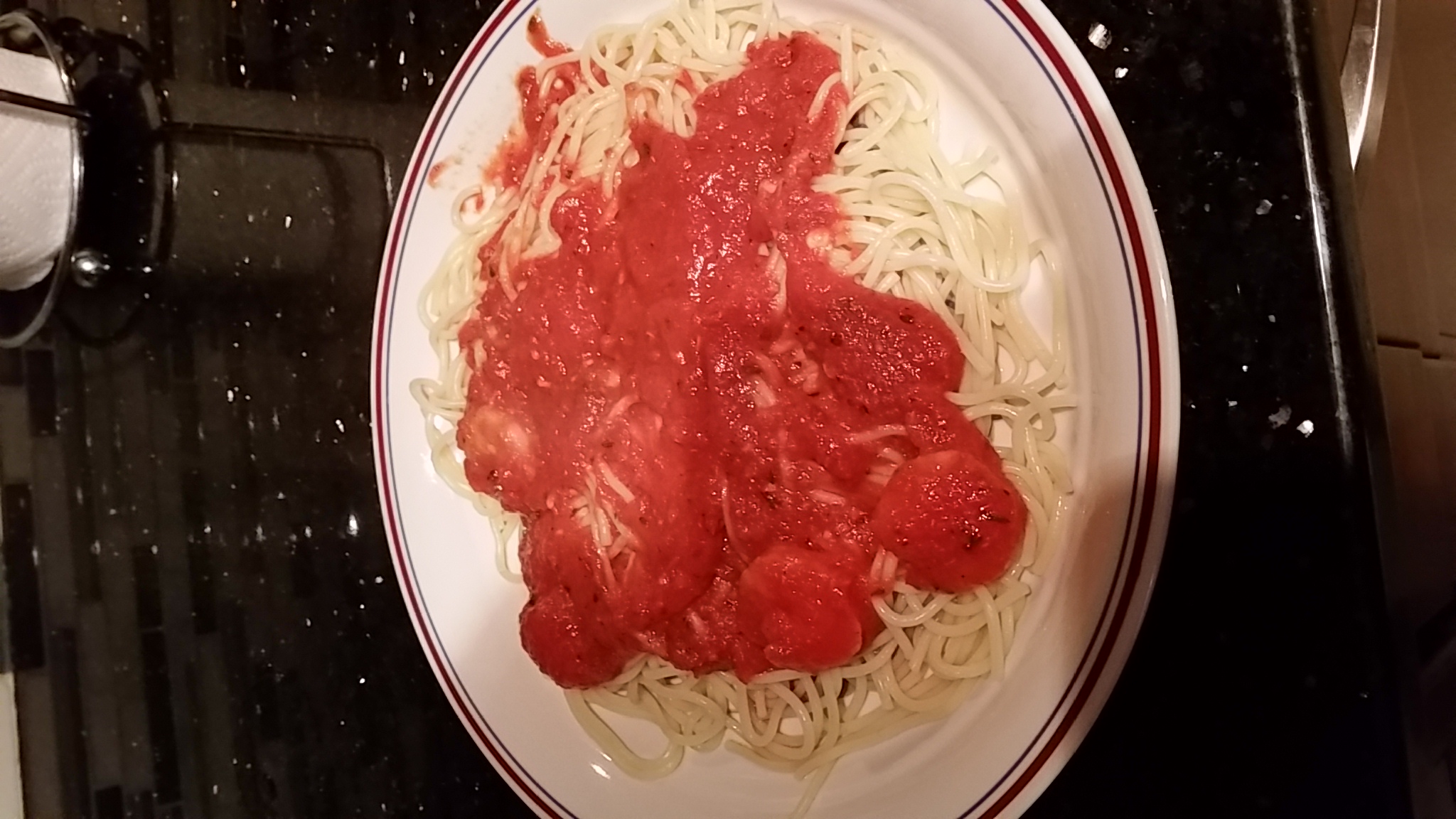 Spaghetti with shrimp Marinara