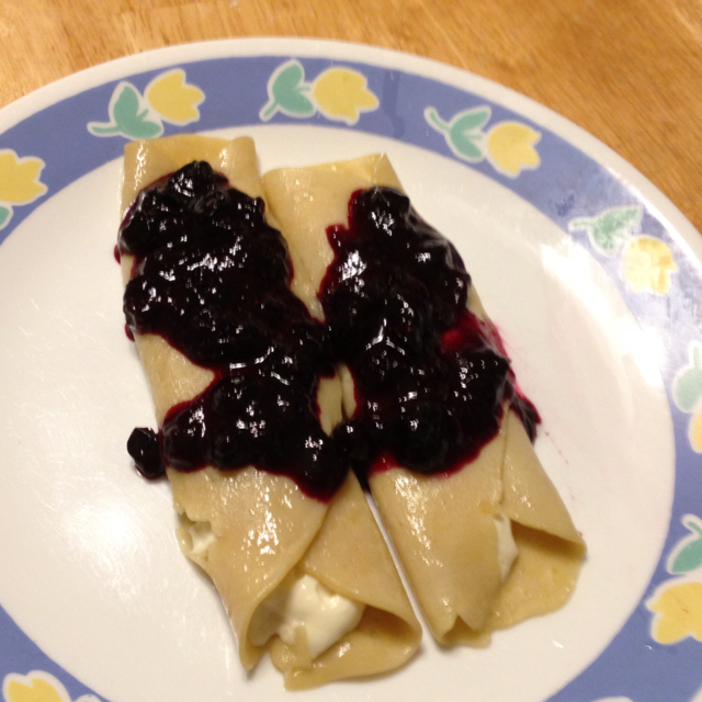 Blueberry Crepes