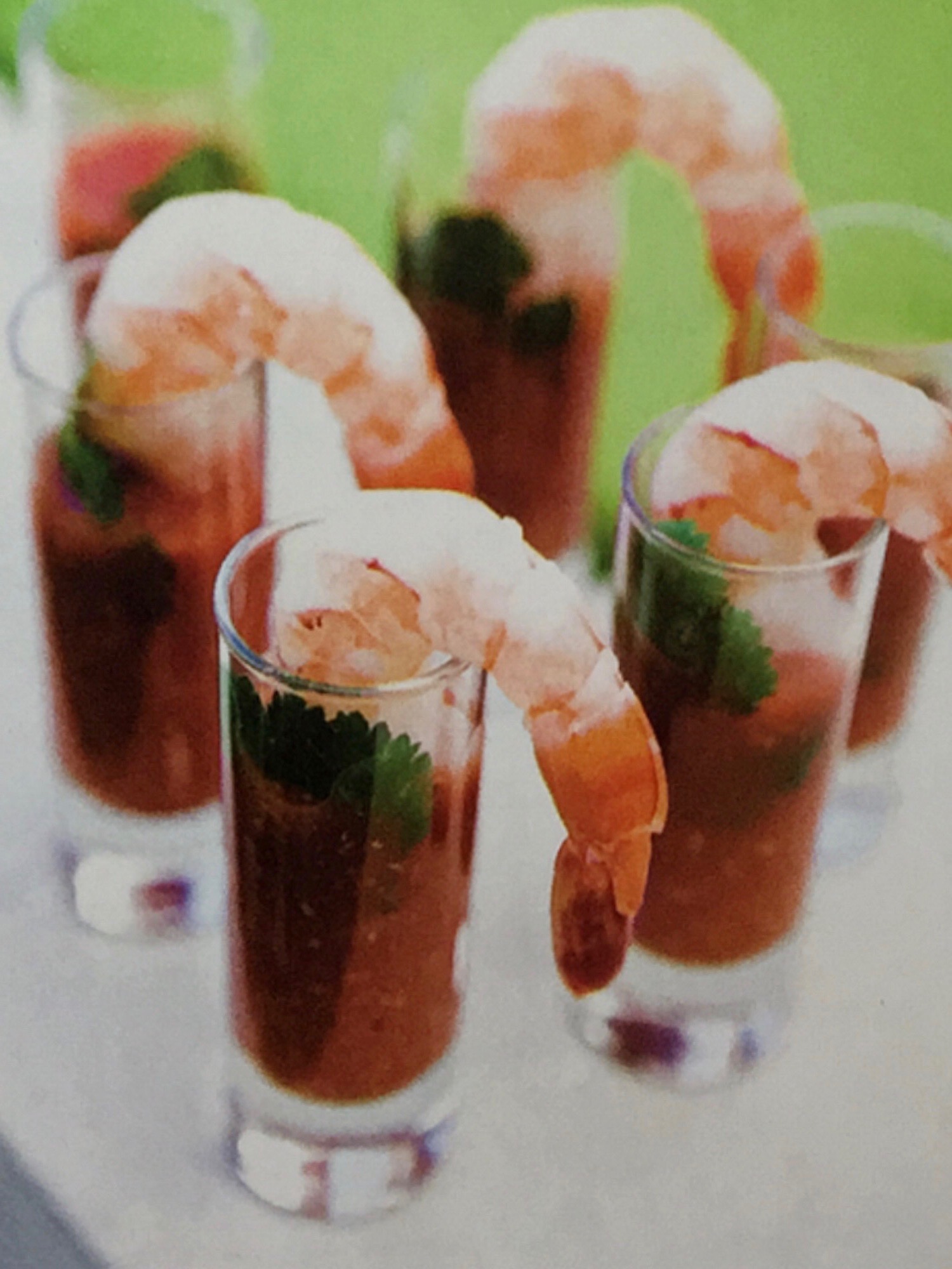 Spicy Sangria and Shrimp Shooter