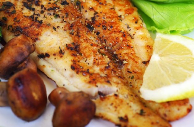 Baked Fish with Mushrooms