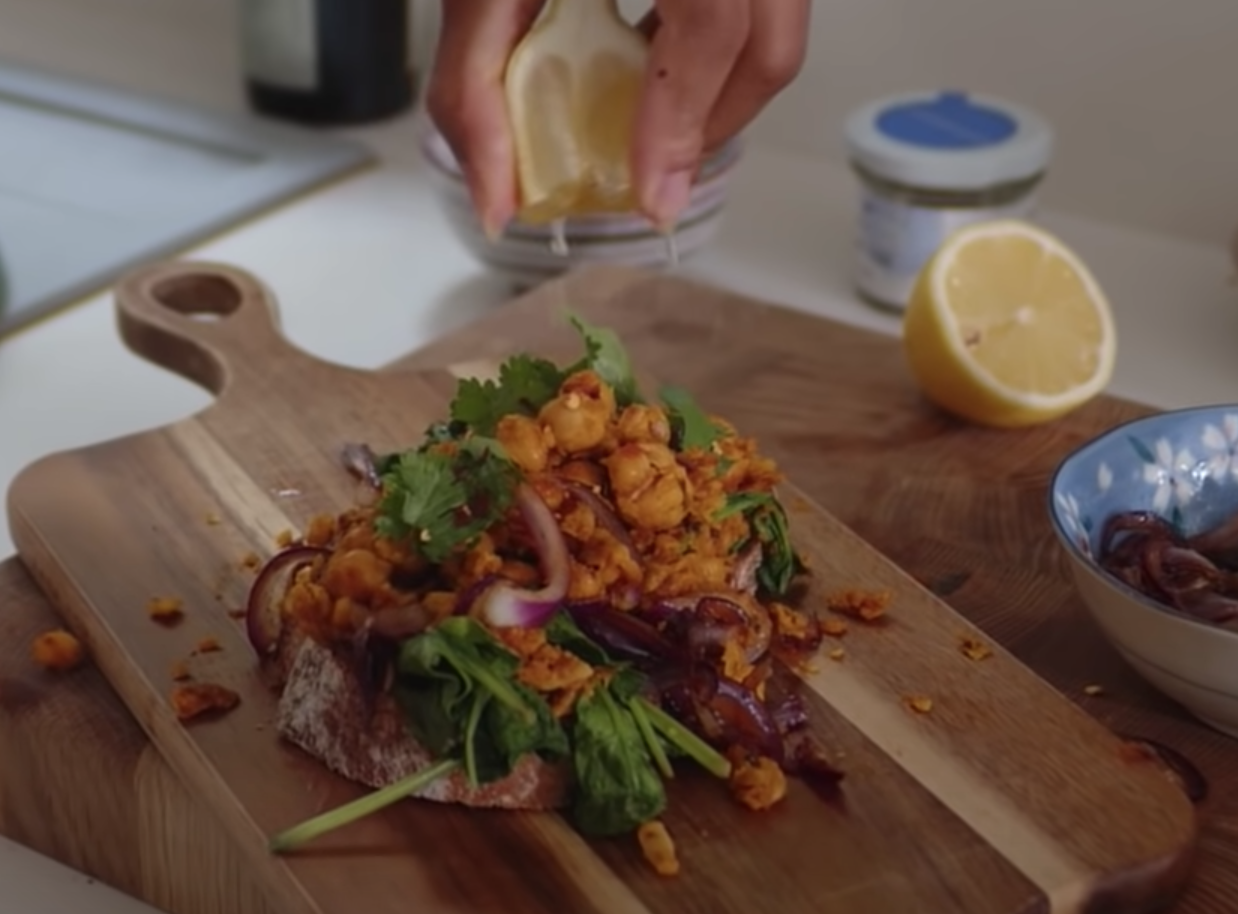 Curry Chickpea Toast