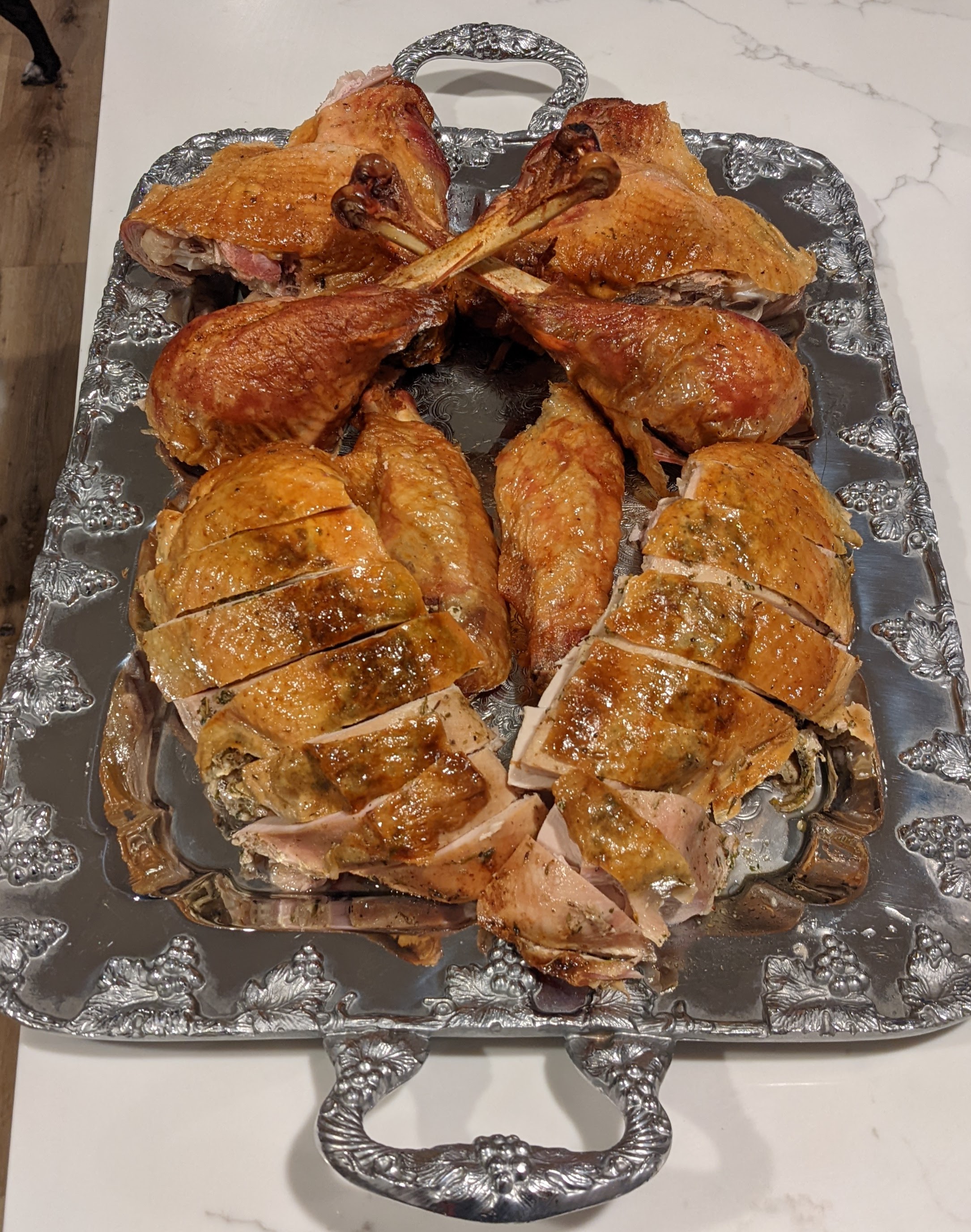 Quick, Crispy Skin (Spatchcocked) (Dry Brined) Turkey