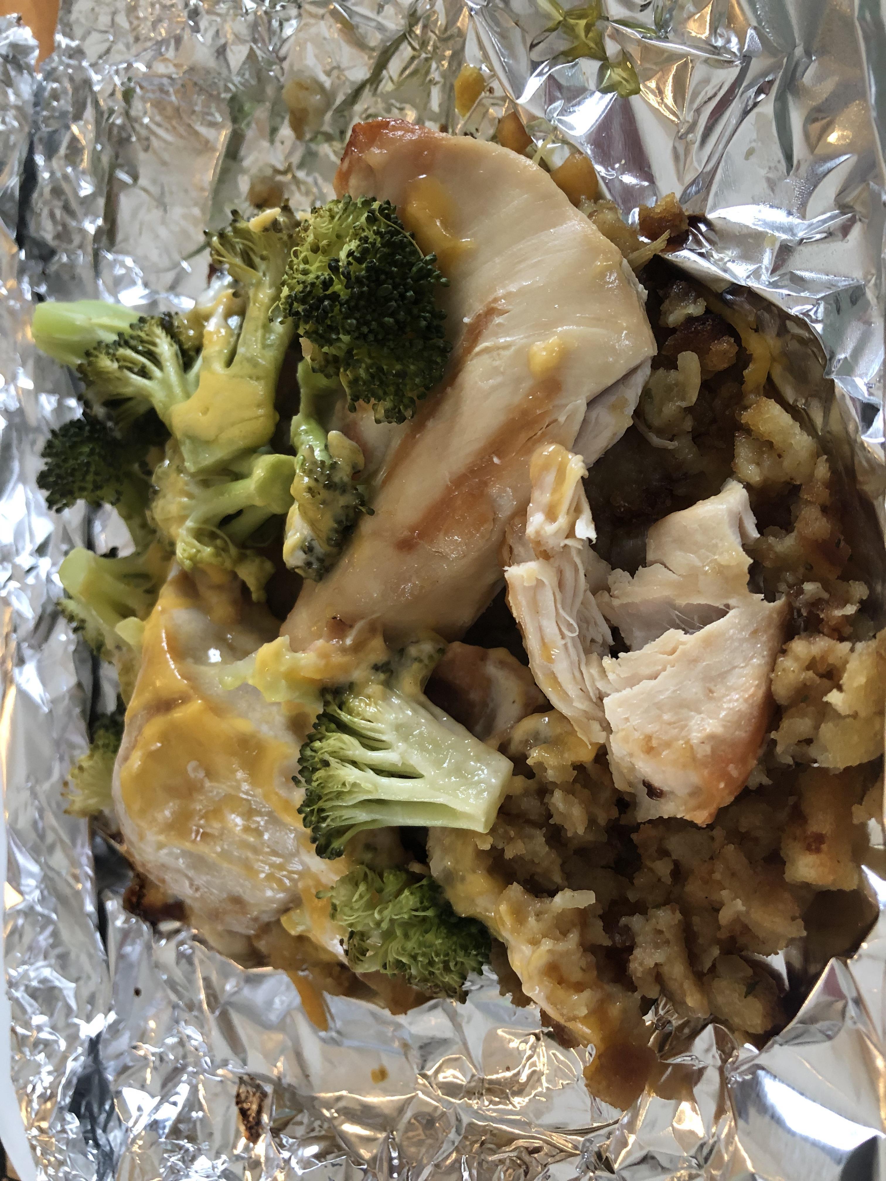 Foil-Pack Chicken and Broccoli Dinner